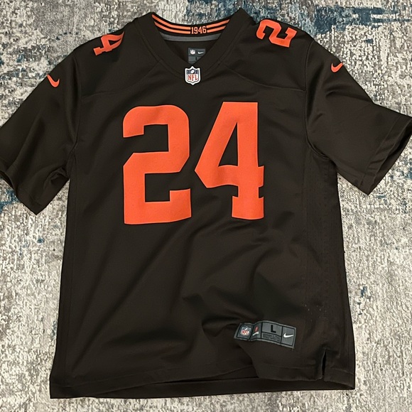 NFL | Shirts & Tops | Nick Chubb Jersey Boys Size Large | Poshmark